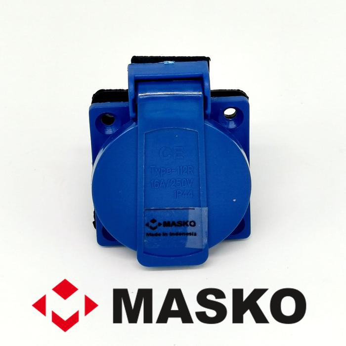Jual MASKO STOP KONTAK 2P / ARDE WATERPROOF IP44 IB BIRU SNI 112 - Kab ...