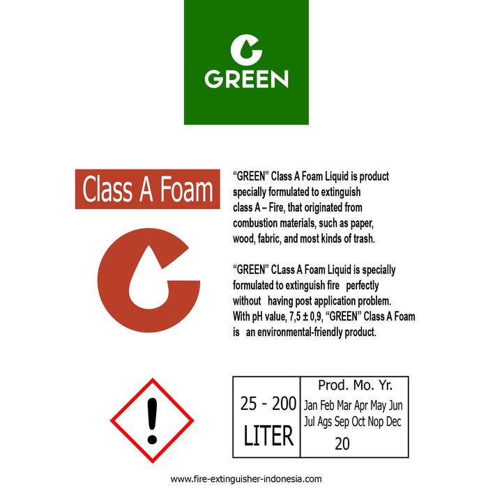 Jual Class A Foam/ Racun Api Busa Pemadam Kebakaran Hutan "GREEN ...