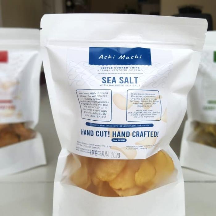 Jual Ashi Mashi sea salt potato chips / keripik kentang rasa sea salt ...