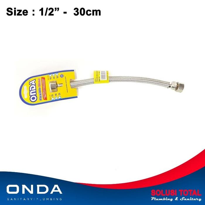 Jual Selang Flexible Air Anyam Hose ONDA 30 cm 1/2" inch Panjang 30cm - Jakarta Selatan - Solusi ...
