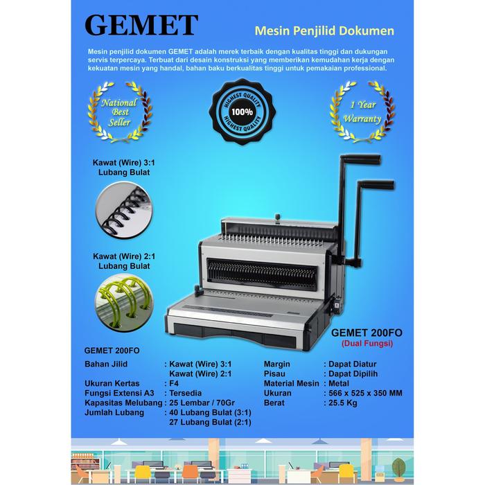 Jual Mesin Jilid Gemet 200fo Di Seller Noelle - Cengkareng Timur, Kota ...