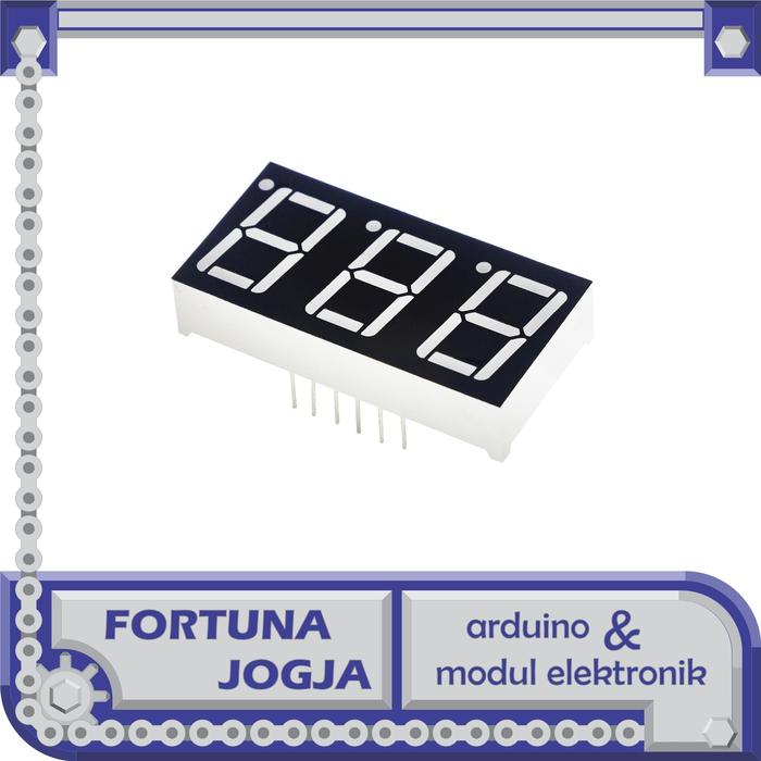 Jual Seven Segment Display 7 Segment Merah 0.56 Inch 3 Digit - Common ...