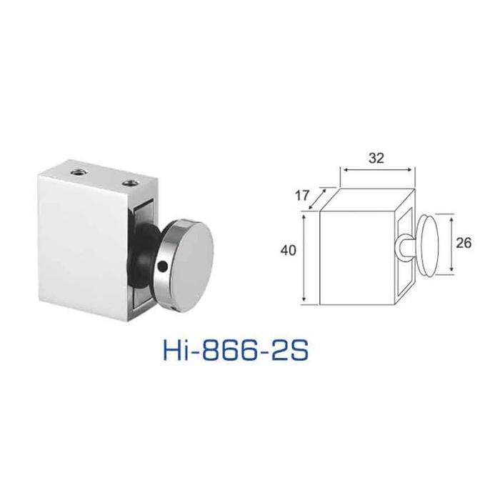 Jual Hollow Tube Connector To Glass Bracket Track Hollow 10x30 Mm ...