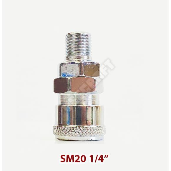 Jual SM20 1/4" Male Thread Pneumatic Quick Coupler Connector Fittings ...