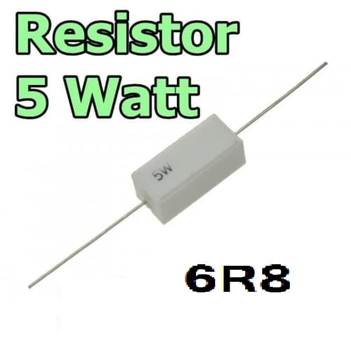 Jual Resistor Batu 5 Watt Nilai 6R8 6.8 ohm - Kota Medan - Pi Toserba ...