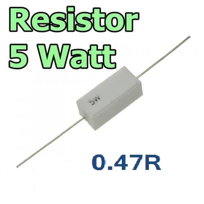 Jual Resistor Batu 5 Watt Nilai 0.47R - isi 10 Pcs - Kota Medan - Pi ...