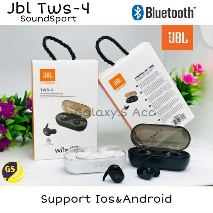 Jual HANDSFREE HEADSET HF WIRELESS JBL TWS 4 TWS4 NON i7s TWS - Jakarta ...