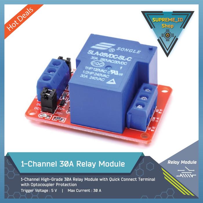 Jual 1-Channel Optocoupler Protection 5V Industrial 30A Relay Module ...