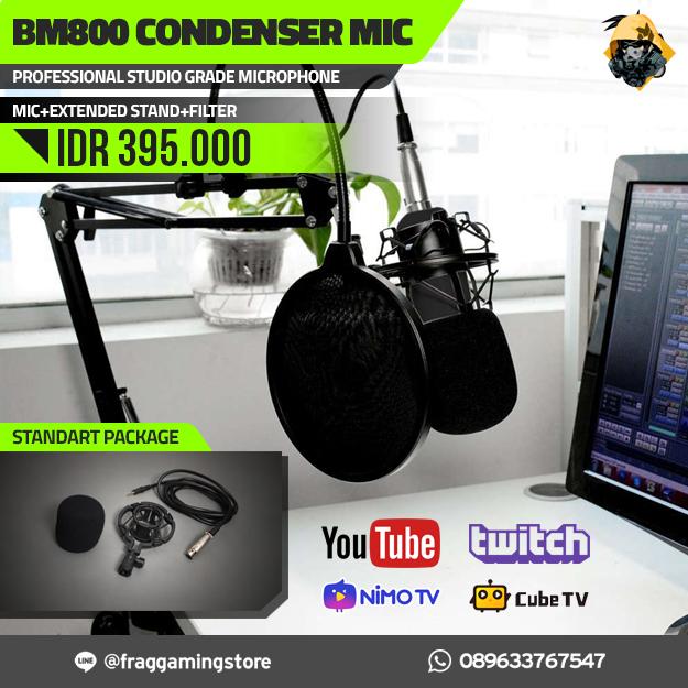 Jual PAKET : BM800 / BM 800 / BM-800 Condenser Microphone + Stand ...