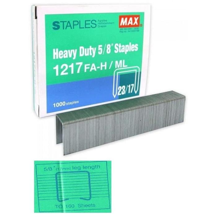 Jual Isi Staples Max 1217 FA-H ML / isi staples max 23/17 17mm ...