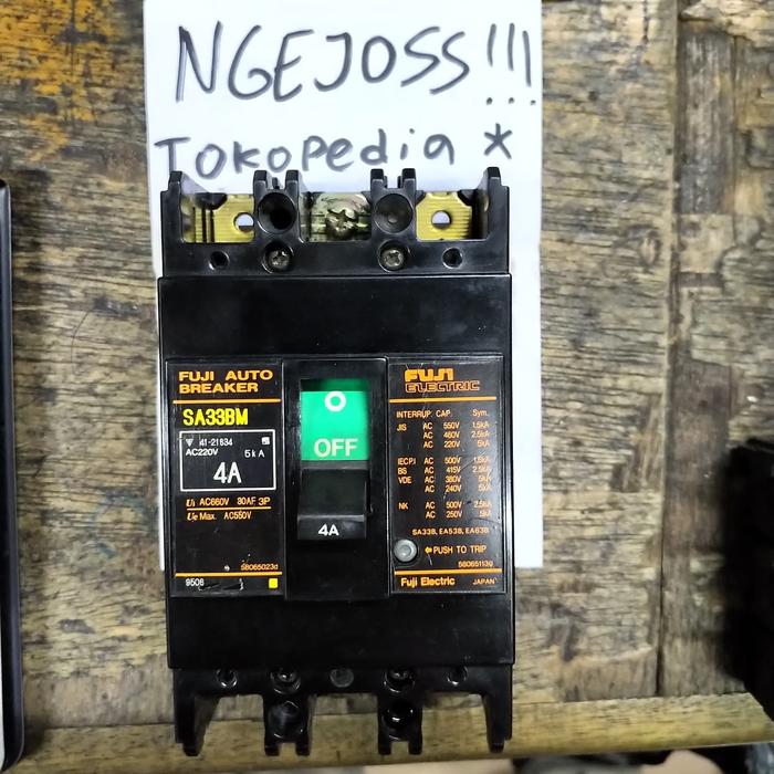 Jual MCCB 3P 4A - Fuji SA33BM - New Old Stock - Made In Japan - Build ...