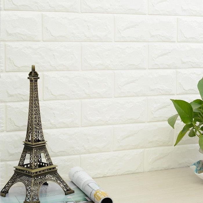 Jual Wallpaper Dinding Sticker Foam 3D Bata Putih - Home Wallpaper ...
