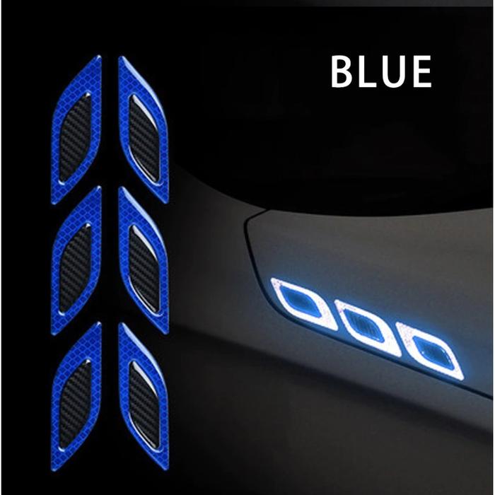 Jual Stiker Carbon 6pc sticker Dekorasi emblem Reflektor Mobil Nyala ...