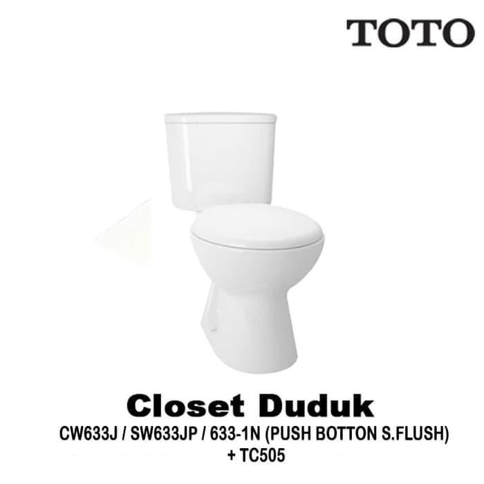 Jual Closet Kloset Duduk TOTO CW633J Toilet Closet Complete Set Putih ...