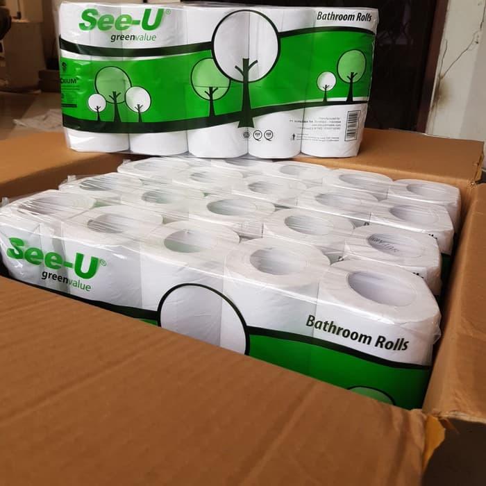 Jual Tissue Gulung / Toilet Roll See-u Green Value (1 Dus Isi 100 Rolls ...