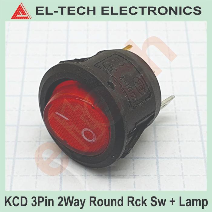 Jual KCD 3Pin 3 P Pin 2 Way Arah Rocker Switch Round Saklar Bulat ...