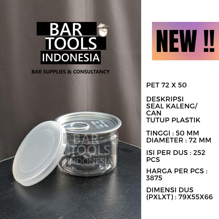 Jual Kaleng PET 75x50 tebal lengkap Seal Aluminium dan Tutup Plastik ...