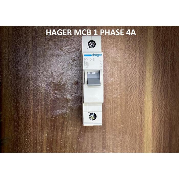Jual Hager MCB 1 Phase 4a / Hager MCB 1 PHASE 4 Ampere - Jakarta Utara ...