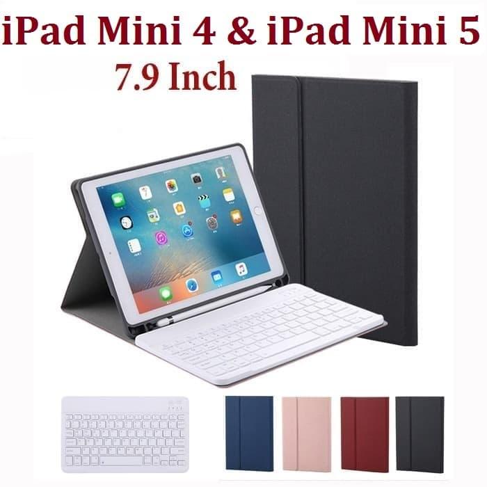 Jual SMART KEYBOARD IPAD MINI 4 / 5 WITH PEN HOLDER BLUETOOTH PREMIUM ...