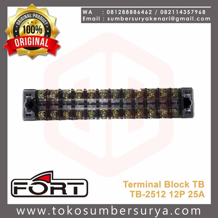 Jual Terminal Block TB-2512 / TB2512 12 Pole 25A Fort - Jakarta Pusat ...