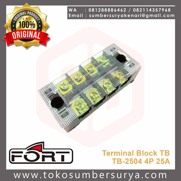 Jual Terminal Block TB-2504 / TB2504 4 Pole 25A Fort - Jakarta Pusat ...