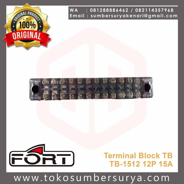 Jual Terminal Block TB-1512 / TB1512 12 Pole 15A Fort - Jakarta Pusat ...