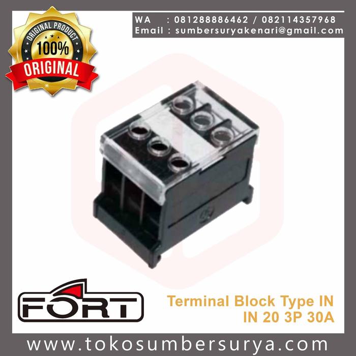 Jual Terminal Block IN-20 / IN20 3 Pole 30A Fort - Jakarta Pusat ...