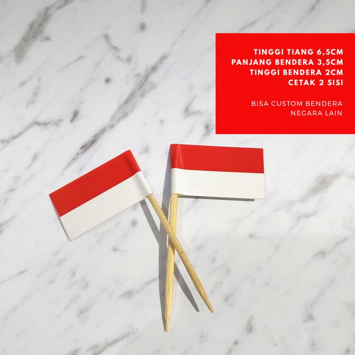 Jual Bendera Indonesia Mini Tusuk Gigi HUT RI 17 Agustus untuk Tumpeng ...