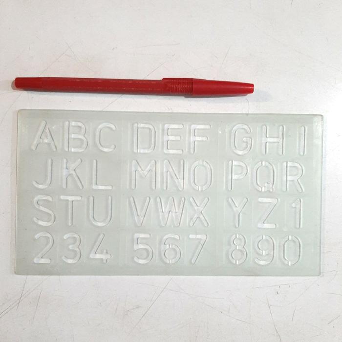 Jual Penggaris Mal Huruf Abjad Angka Mistar Lettering Stencil Ukuran 19 ...