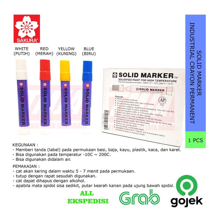 Jual Sakura Solid Marker Spidol Permanent Penanda Besi - Merah Di ...