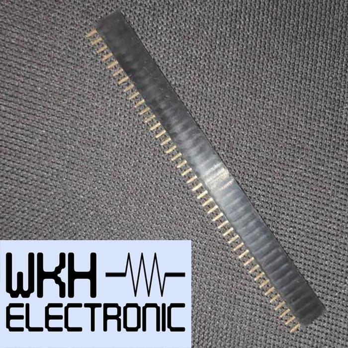 Jual PIN HEADER FEMALE STRIP SINGLE ROW 1X40 2.54MM BLACK HITAM - Kota ...