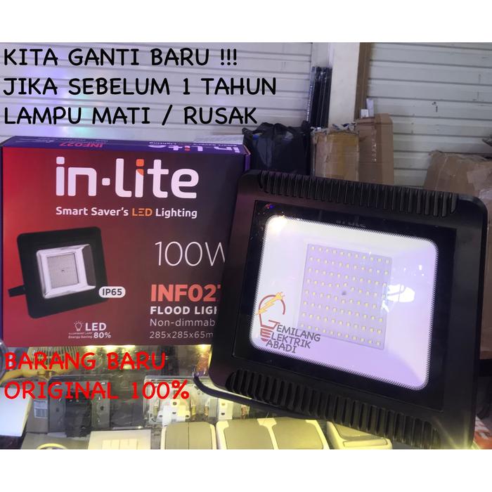 Jual LAMPU SOROT / TEMBAK LED 100W 100 W 100 WATT INLITE IN-LITE INF027 ...