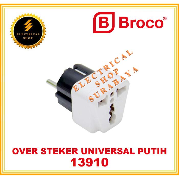 Jual BROCO OVER STEKER UNIVERSAL PUTIH 13910 (GROSIR) 1391055 ADAPTOR ...
