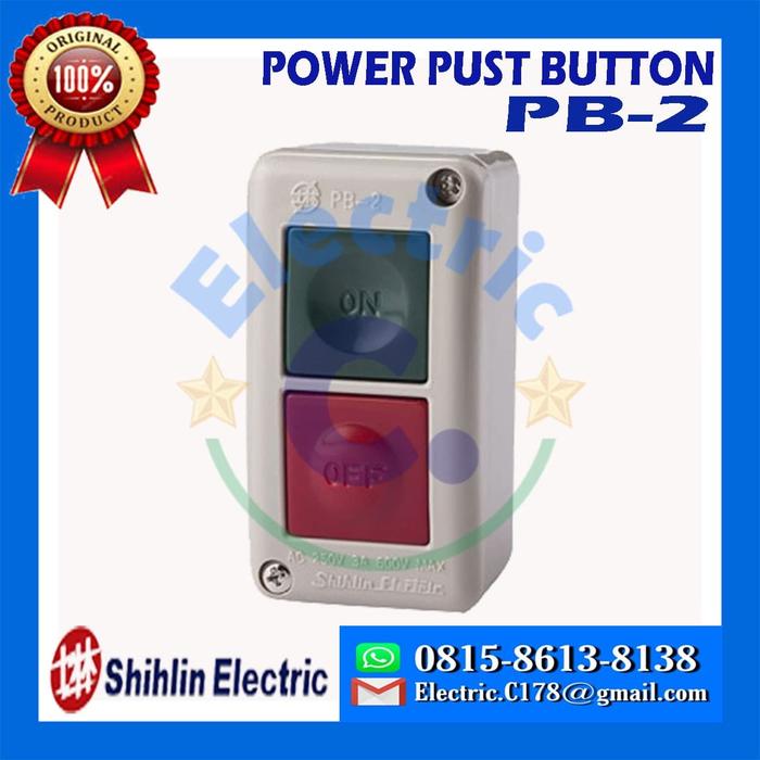 Jual Power Push Button PB-2 / PB2 1NO+1NC, 3A/250VAC Shihlin Electric ...