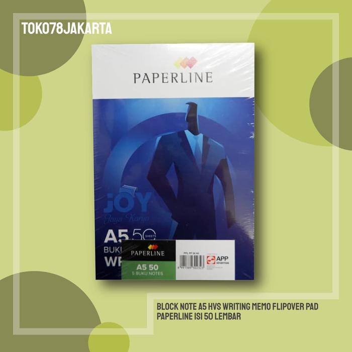 Jual Block Note A5 HVS Writing Memo Flipover Pad PAPERLINE isi 50 ...