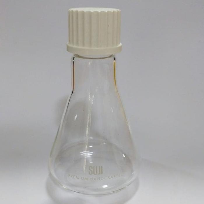Jual SUJI Bottle Conical 100 ml, Screw Cap, GL 25, White Botol Gelas ...
