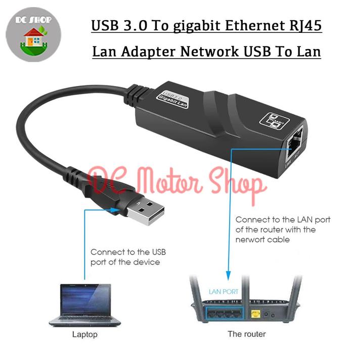 Jual USB 3.0/USB3.0 to Gigabit Ethernet RJ45 Lan Adapter Network USB To ...
