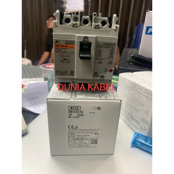 Jual MCCB NoFuseBreaker BW100EAG 3P 3 Phase 100A 100 Ampere Fuji ...