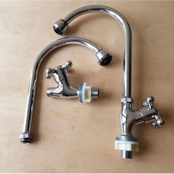 Jual Kran Angsa Duduk / Keran Kran Cuci Priring Model Duduk + Sealtape ...