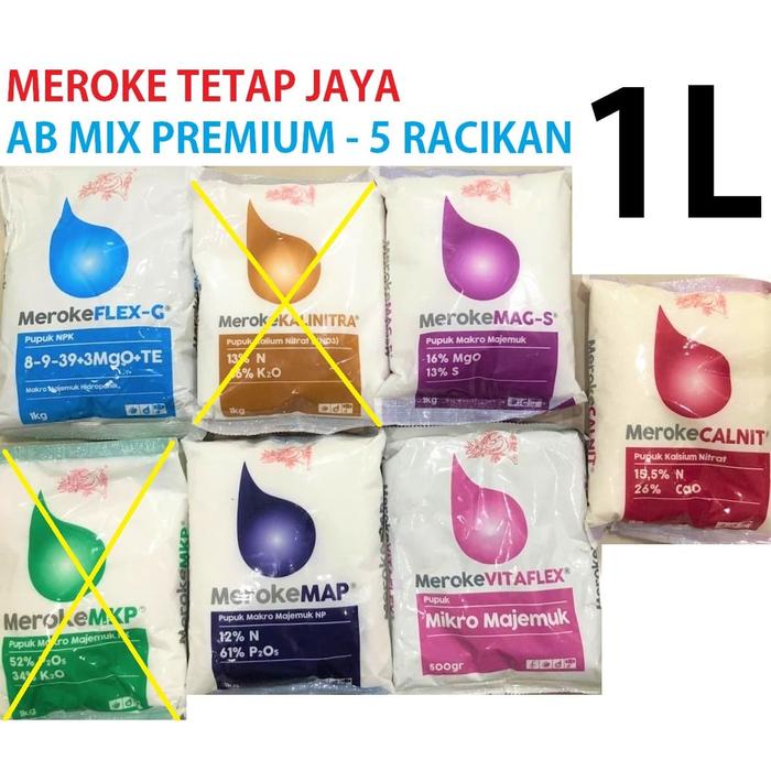 Jual MEROKE TETAP JAYA HIDROPONIK AB MIX PREMIUM 1 L 1L SAYURAN BUAH ...