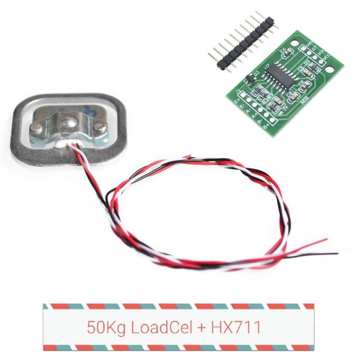 Jual Weight Sensor 50Kg Load Cell + Module Hx711 24bit ADC gain ...