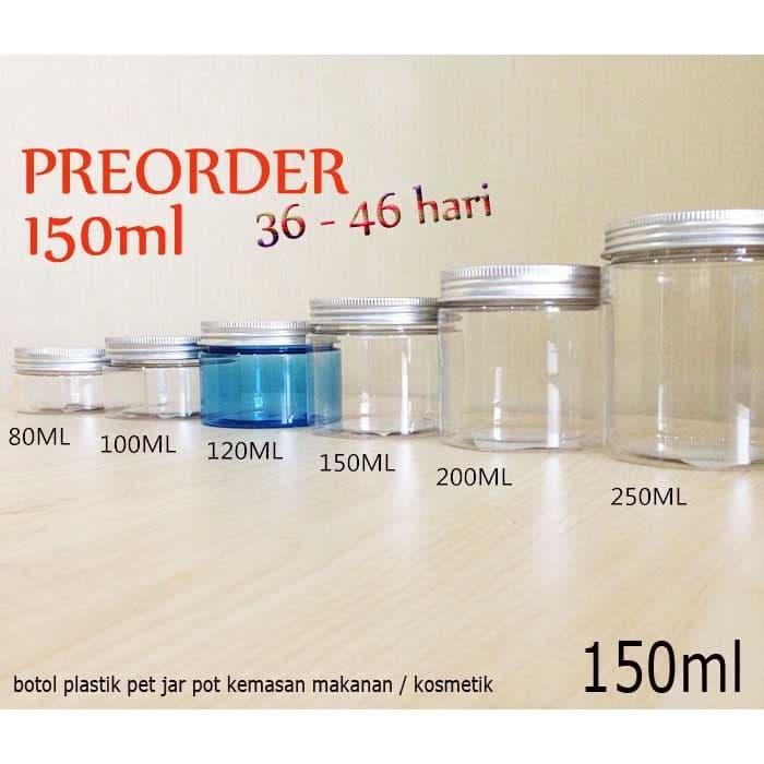 Jual BOTOL TOPLES JAR PLASTIK PET 150ml 150gr + SEGEL BOTOL SEAL SEALED ...
