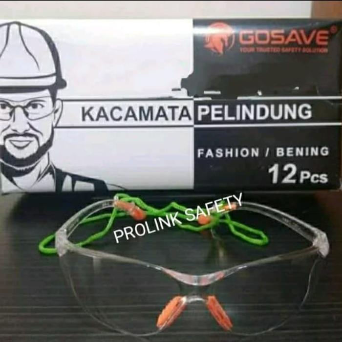 Jual KACAMATA SAFETY CLEAR MERK GOSAVE ORIGINAL - Kab. Probolinggo ...