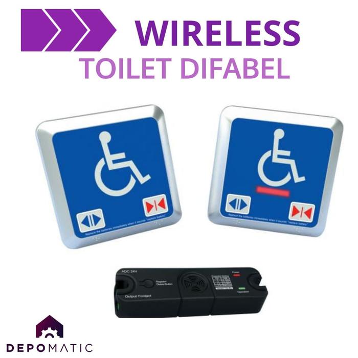 Promo WIRELESS Toilet DIFABEL tombol automatic door pintu otomatis ...