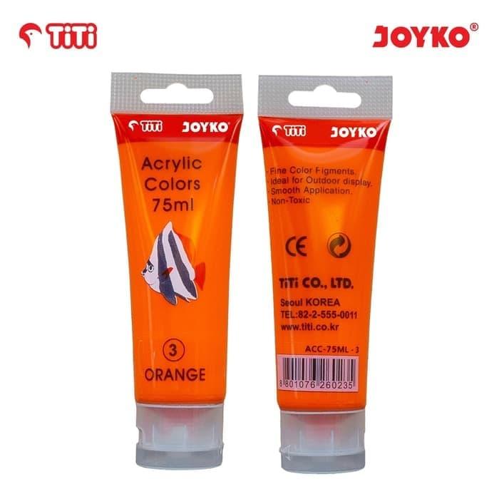 Jual Acrylic Color Cat Akrilik Joyko TiTi ACC-75ML-3 Orange Color Warna ...