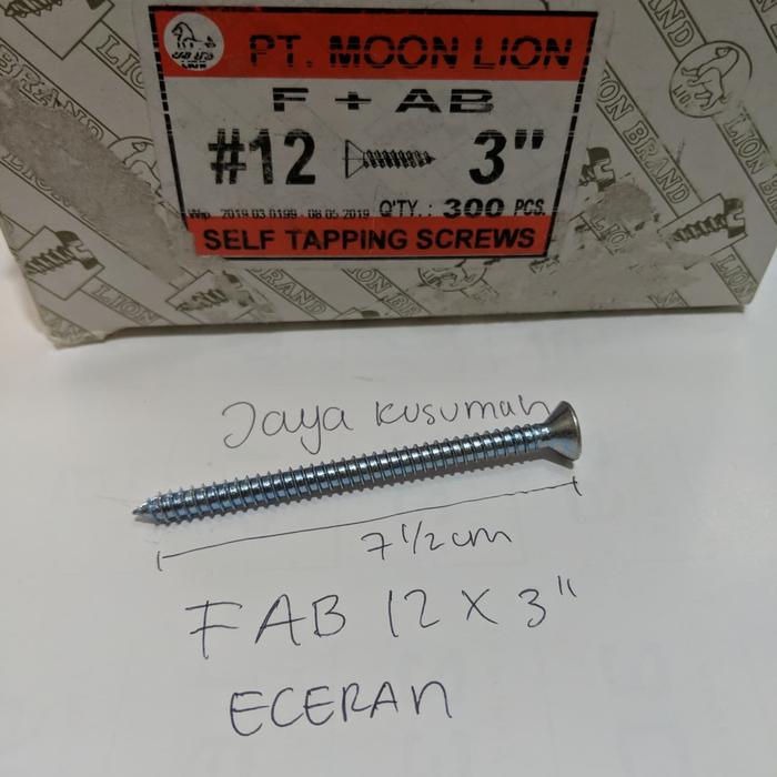 Jual Skrup FAB 12x3" Sekrup Taping Moon Lion Self Tapping Screws ECERAN - Kota Bandung - Jaya ...