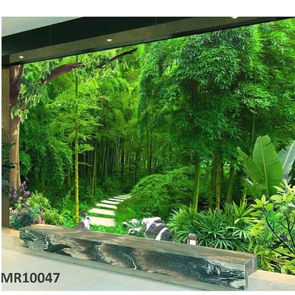 Jual Photowall Mural Wallpaper Dinding Mural Pemandangan Alam Hijau 3D ...