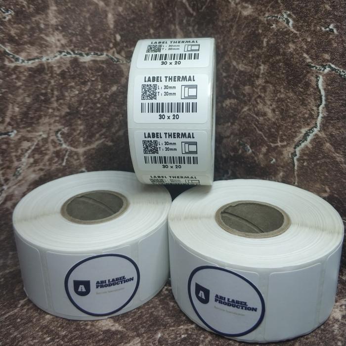 Jual Label Thermal 30x20mm - Kertas Label Printer Barcode 30x20 - 30 x ...