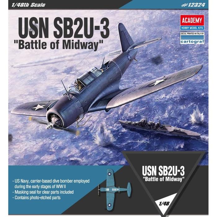 Promo Model Kit Academy SB2U-3 "Battle of Midway" 12324 1/48 Cicil 0% ...