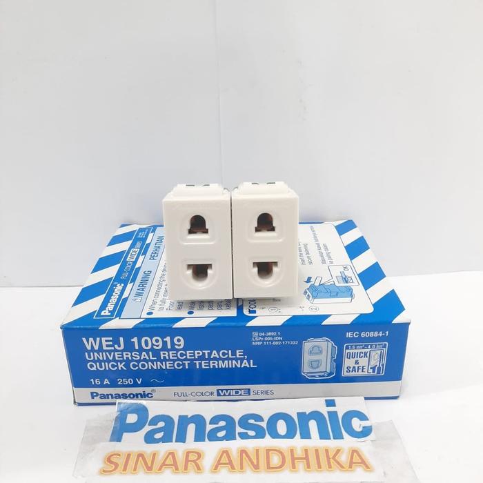 Jual Mata Stop Kontak Universal Panasonic Putih Wej10919 - Jakarta ...